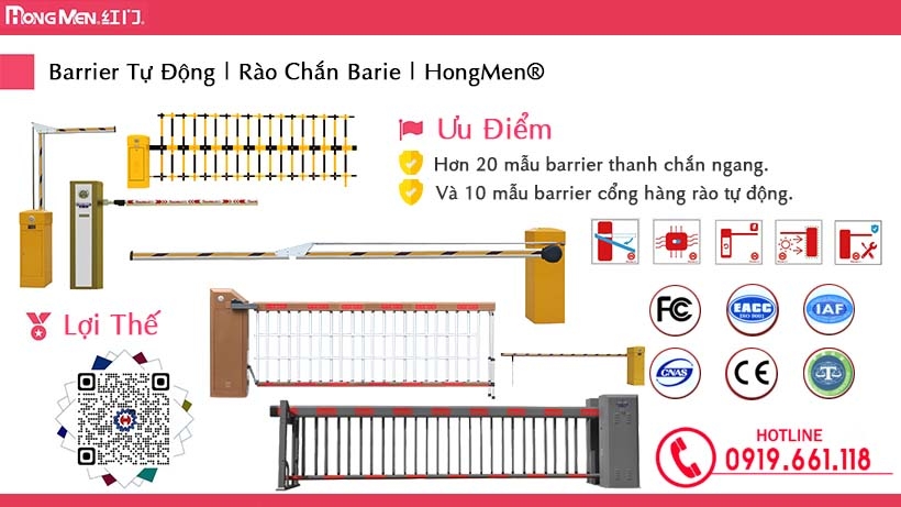 Báo Giá Cổng Barie, Barrier Tự Động 2025 | Thương Hiệu HongMen, Động Cơ ...